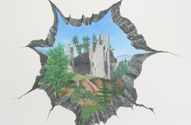 WaP-Graphics Wandbild - Vergrößerte Ansicht einer Wandmalerei